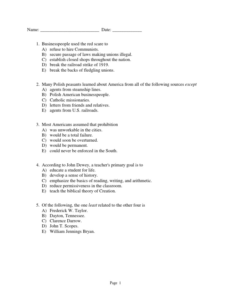 Apush 31-33 Sample | PDF | Democratic Party (United States) | American ...