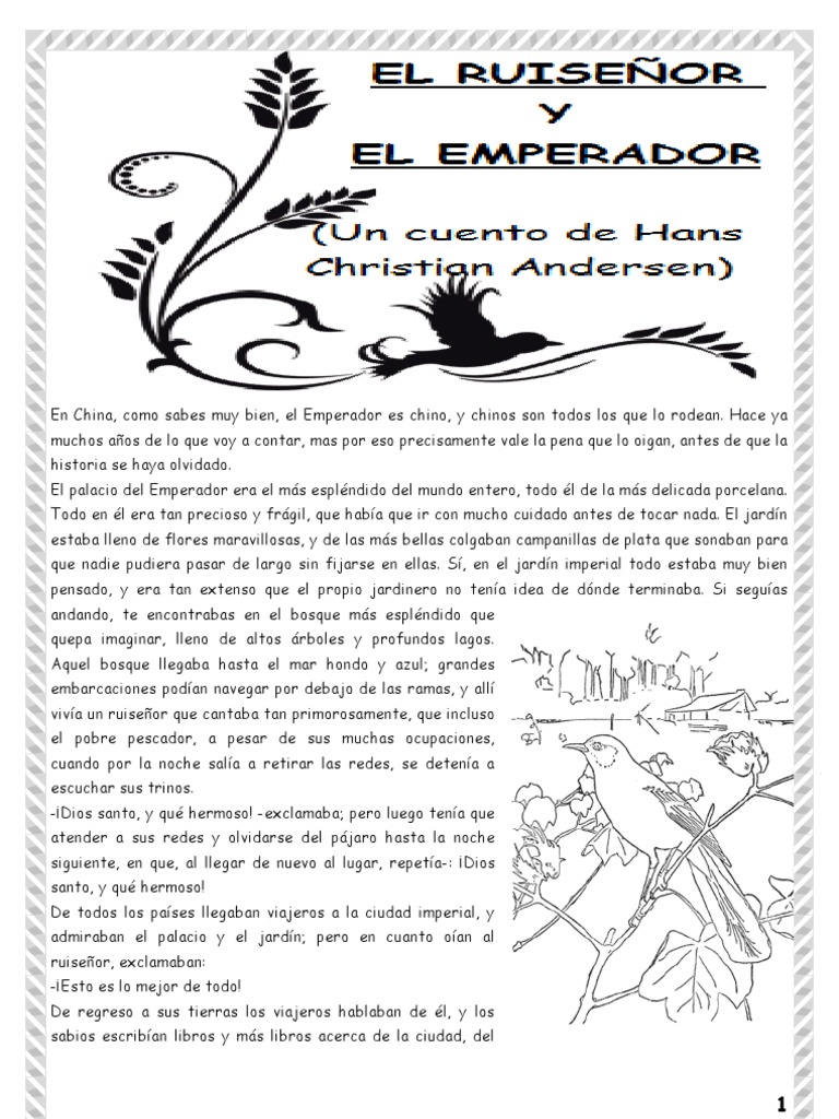 CUENTO DE ANDERSEN PARA 2º CICLO; EL RUISEÑOR Y EL EMPERADOR | Aves ...