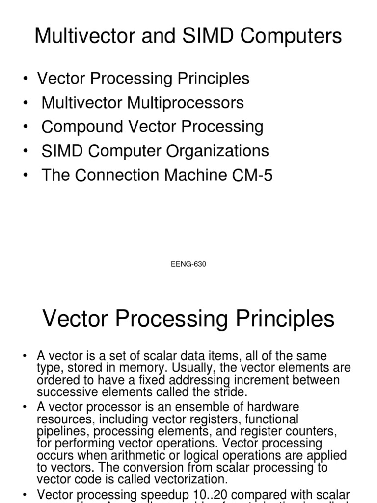 Multivector&SIMD Computers Ch8 | Download Free PDF | Instruction Set ...