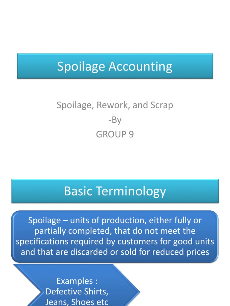 Spoilage Accounting | PDF | Cost Of Goods Sold | Production And ...