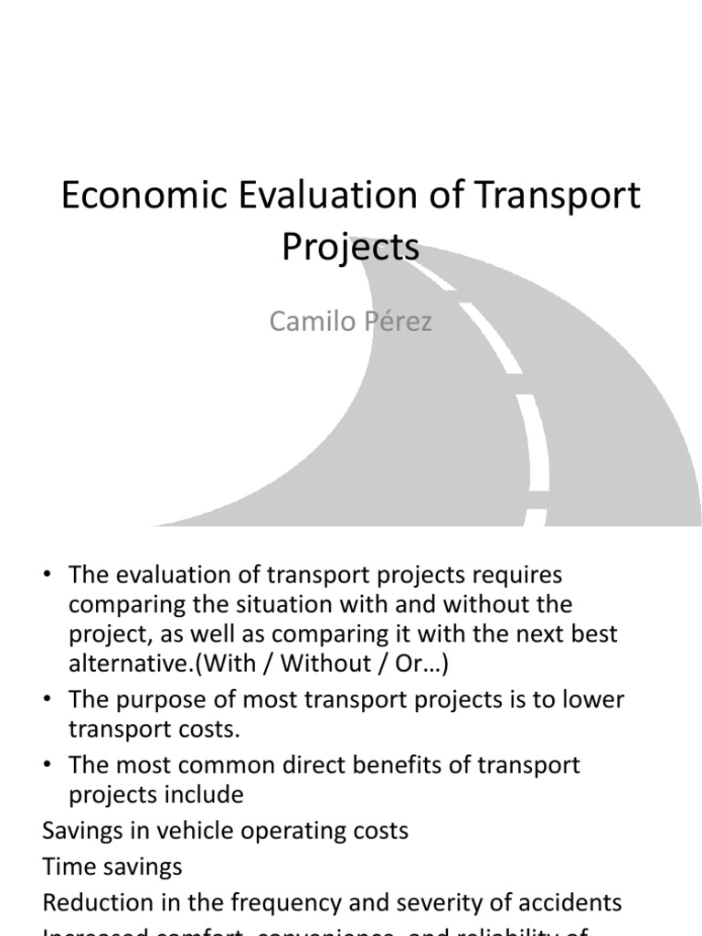 Economic Evaluation of Transport Projects | PDF | Demand | Traffic ...