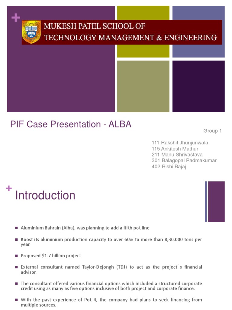 Aluminium Bahrain (ALBA) : The Pot Line 5 Expansion Project | PDF ...