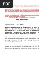 Brgy. Resolution Sample | PDF