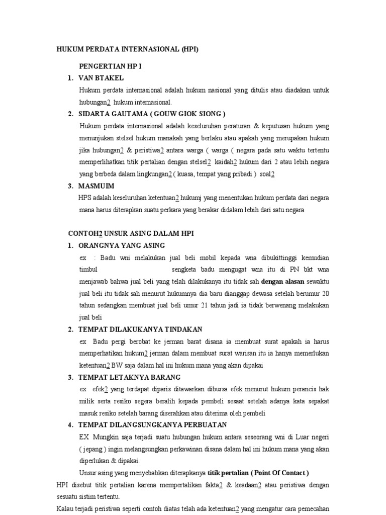 Pengantar Hukum Perdata Internasional | PDF