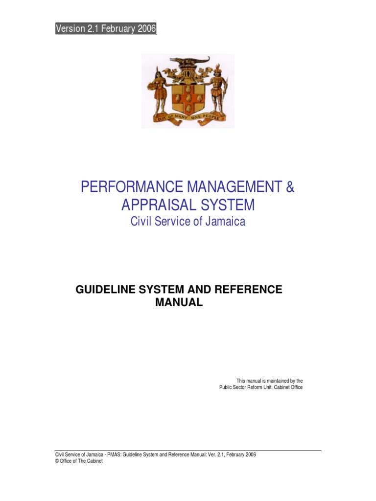 PMAS Guidelines System and Reference Manual | Performance Management ...