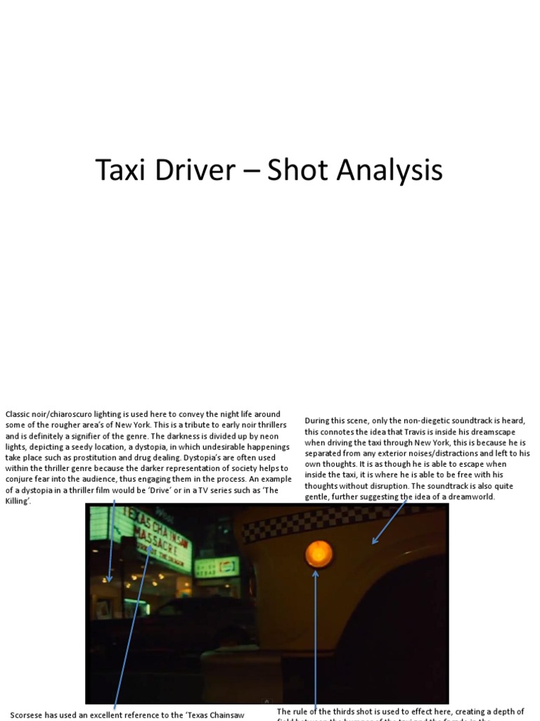 Taxi Driver - Shot Analysis | PDF | Costume | Dystopia