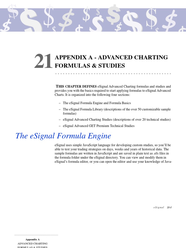 eSignal Advanced Charting Guide | PDF | Moving Average | Control Flow