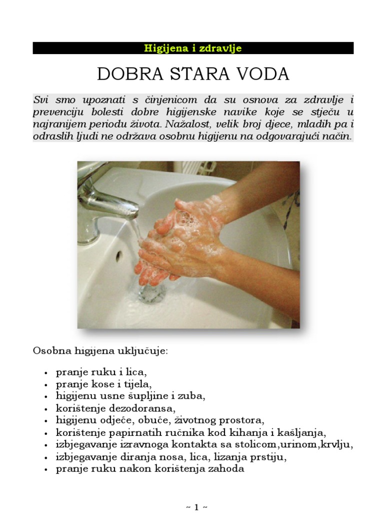 Higijena I Zdravlje | PDF