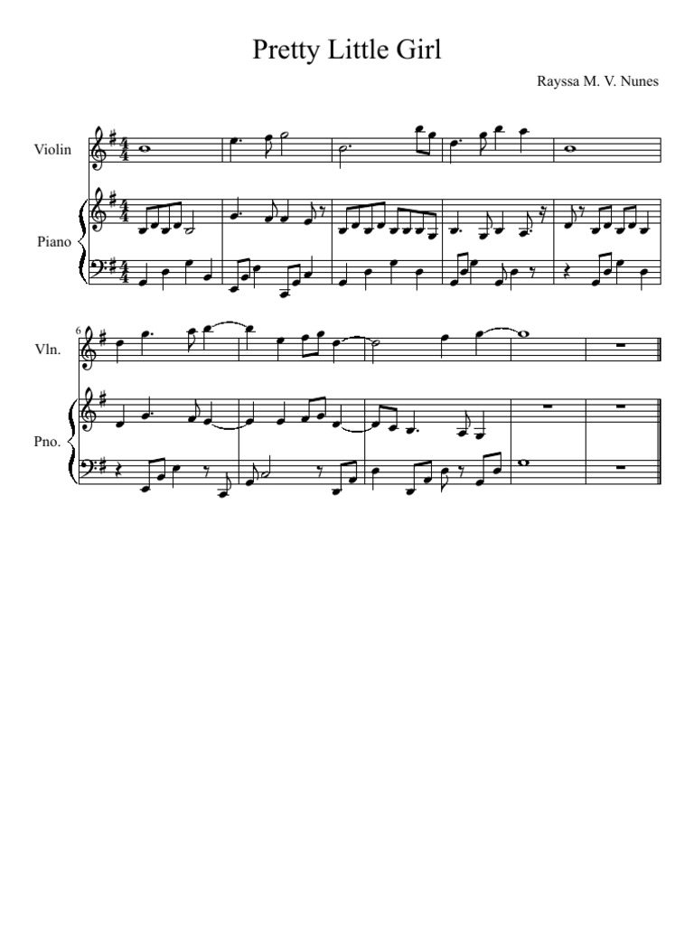 Piano and Violin Sheet Music | PDF