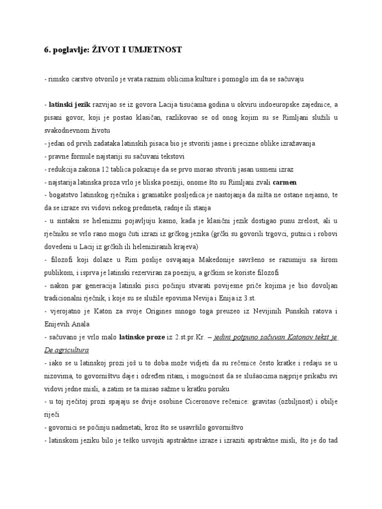 Rimska Civilizacija Skripta (Grimal) - 2. Dio | PDF