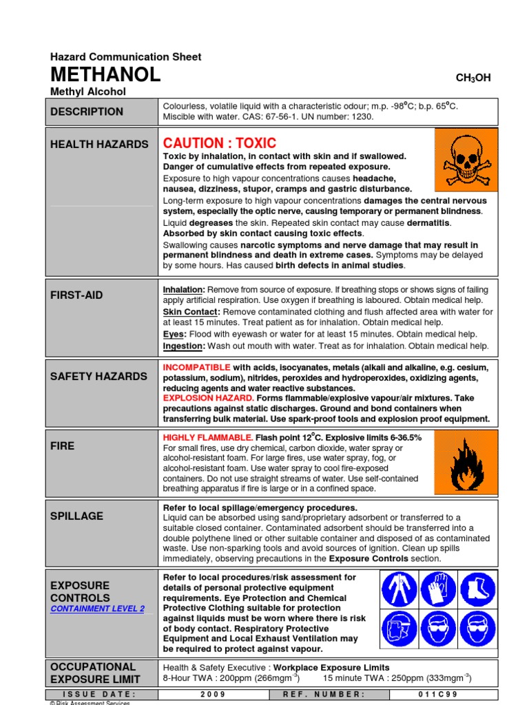 Methanol | PDF | Personal Protective Equipment | Methanol
