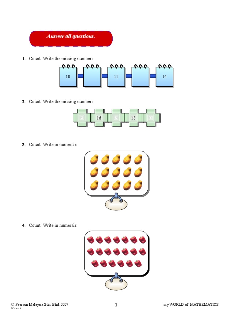 Unit 4 - Numbers 11 To 20: Answer All Questions | PDF
