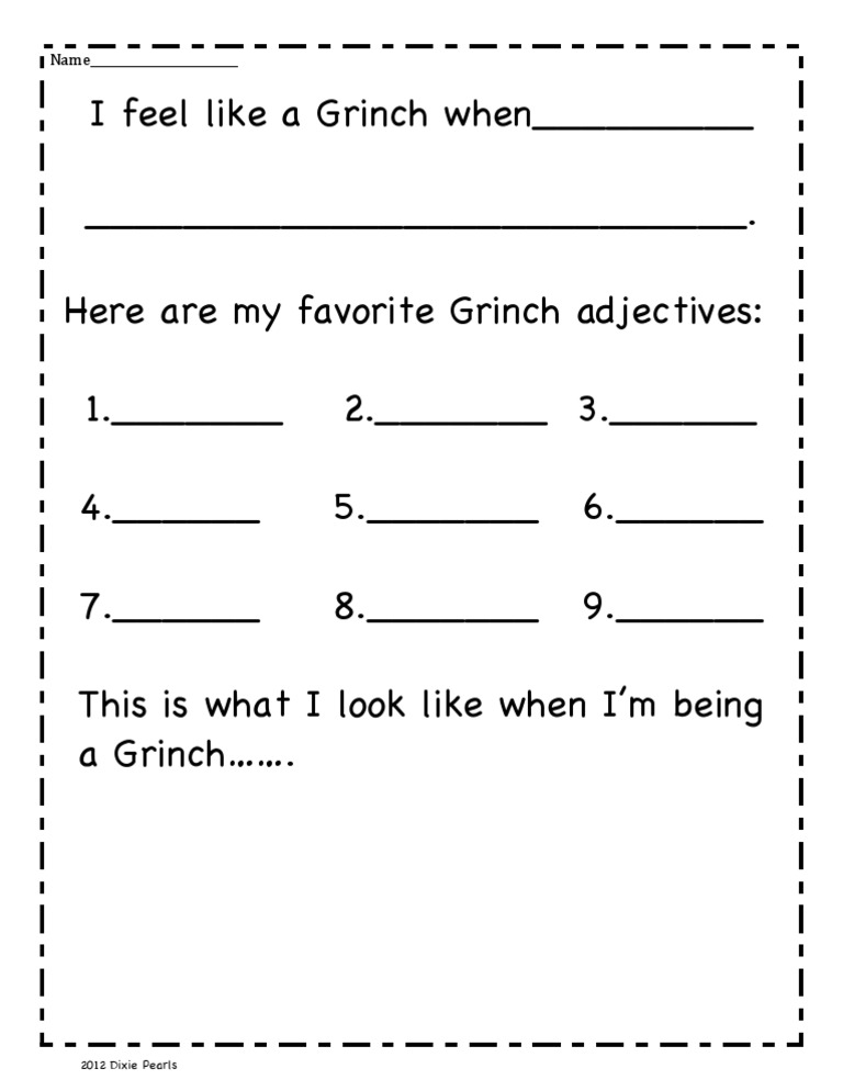 Grinch Writing | PDF