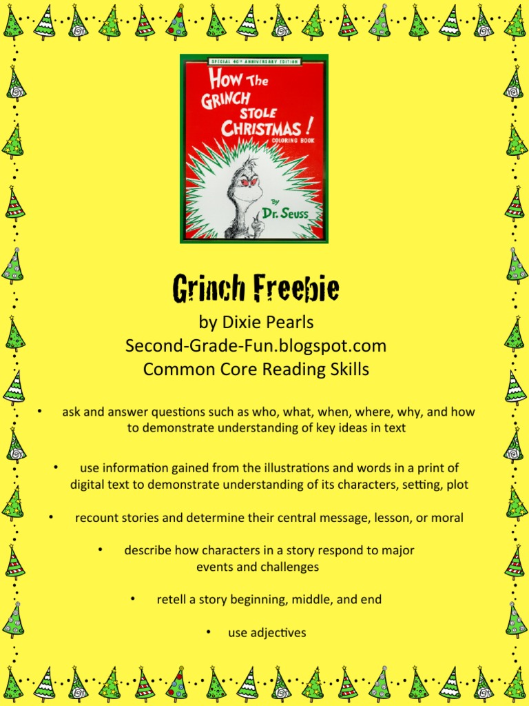 How The Grinch Stole Christmas Freebie | PDF | Christmas