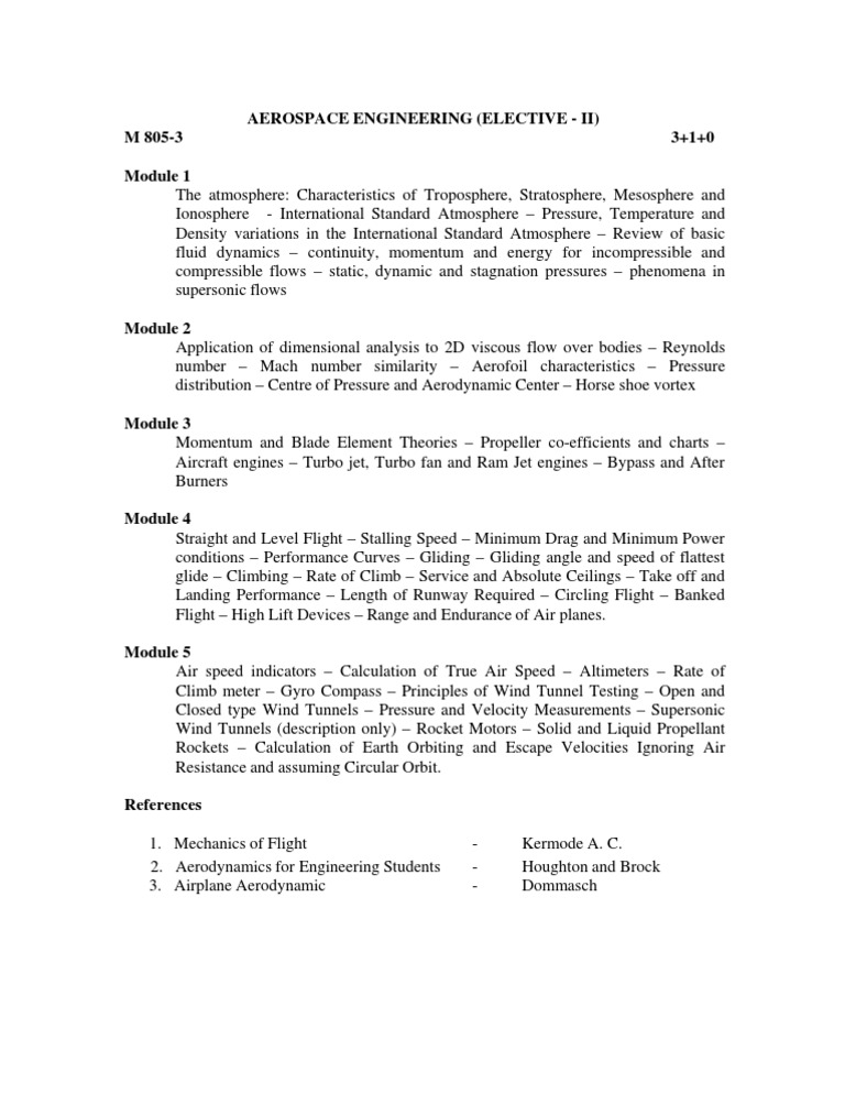 MG University Aerospace Engineering Syllabus | PDF