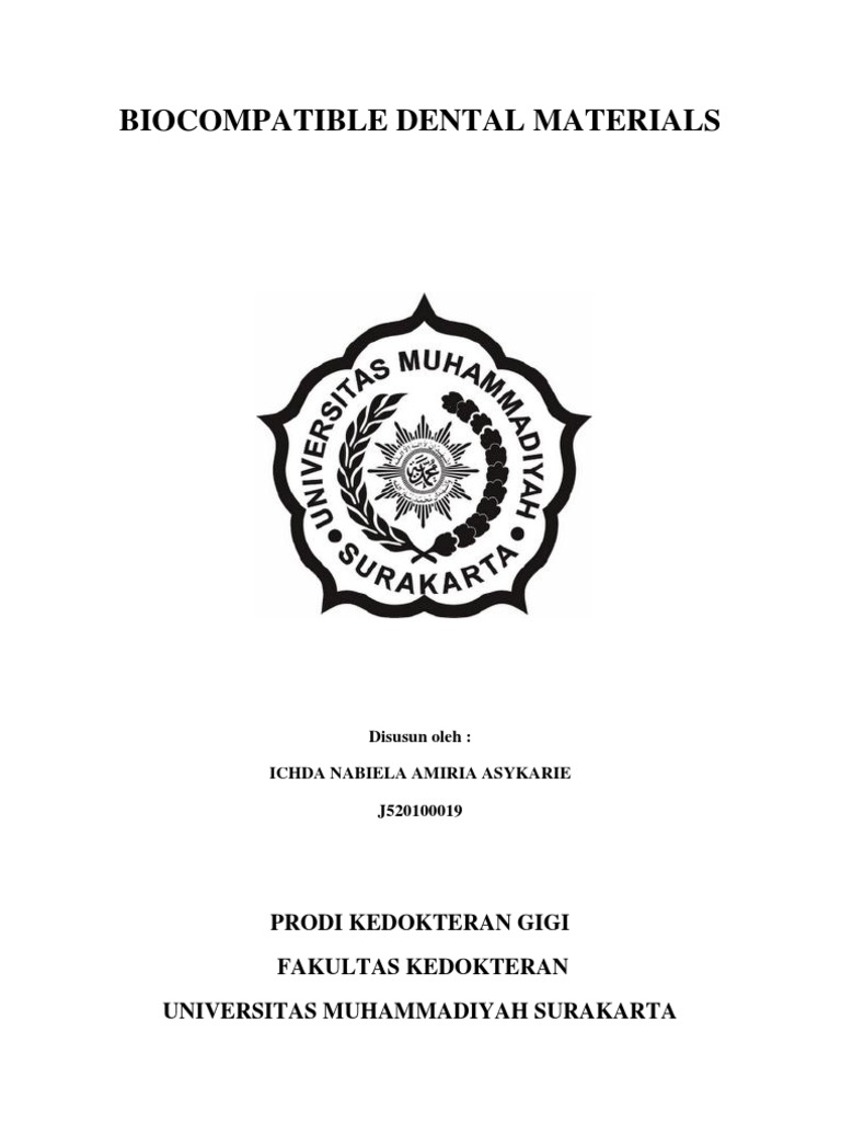 Biocompatible Dental Materials | PDF | Dental Composite | Dental Material