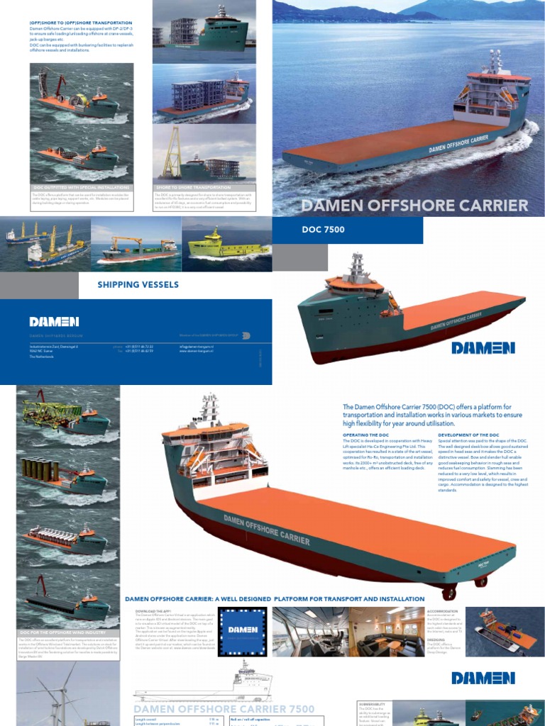 461 - Folder Damen Offshore Carrier | PDF | Offshore Wind Power | Transport