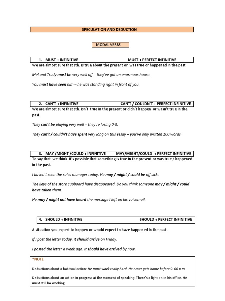 Speculation and Deduction | PDF