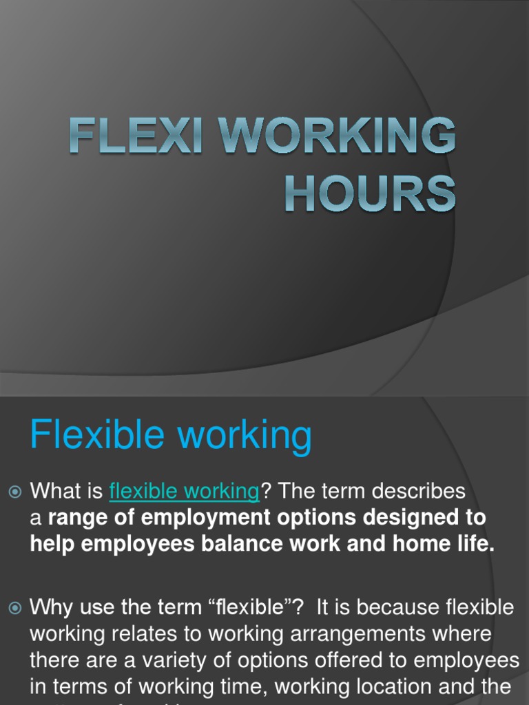 Flexi Working Hours | Download Free PDF | Working Time | Employment