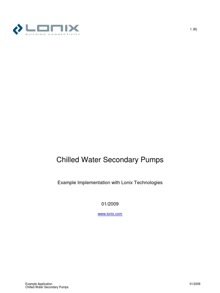 Chilled Water Secondary Pumps: Example Implementation With Lonix ...