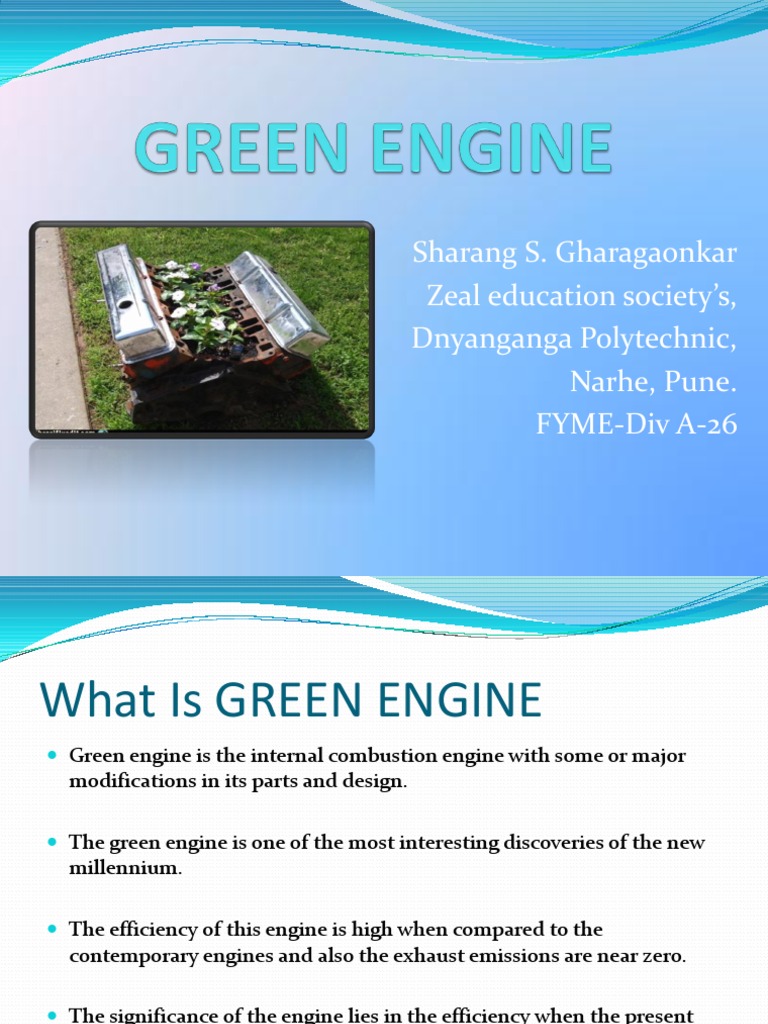 Green Engine | PDF | Engines | Exhaust Gas