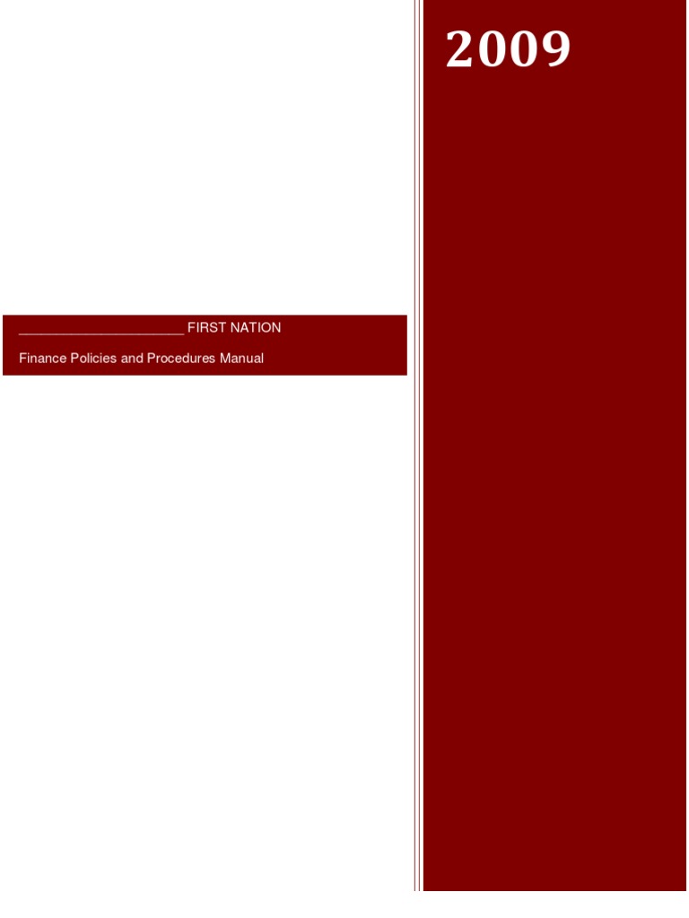 Finance Policies and Procedures Manual - TEMPLATE | PDF | Accounts ...