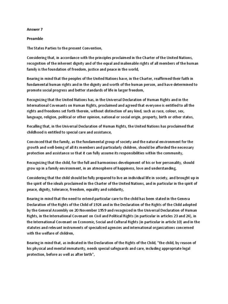 Unicef Answer 7 | PDF | Natural And Legal Rights | Human Rights