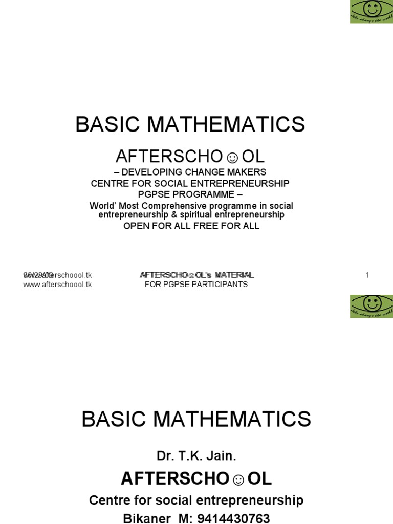 Basic Mathematics | PDF | Area | Volume