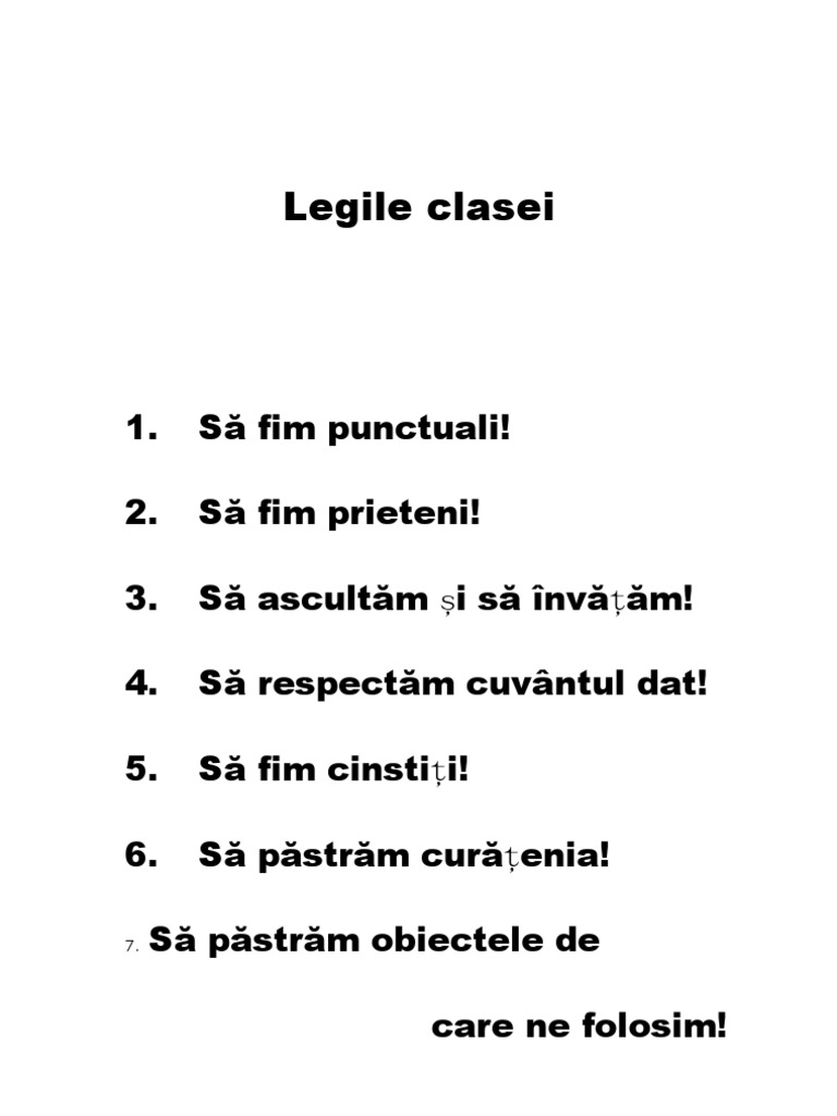 Legile Clasei | PDF