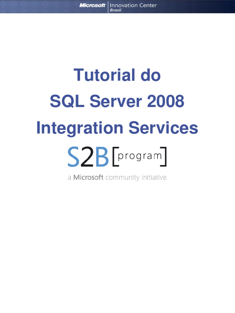 Tutorial Do Sql Server Integration Services Pdf Janela Informática Arquivo De Texto
