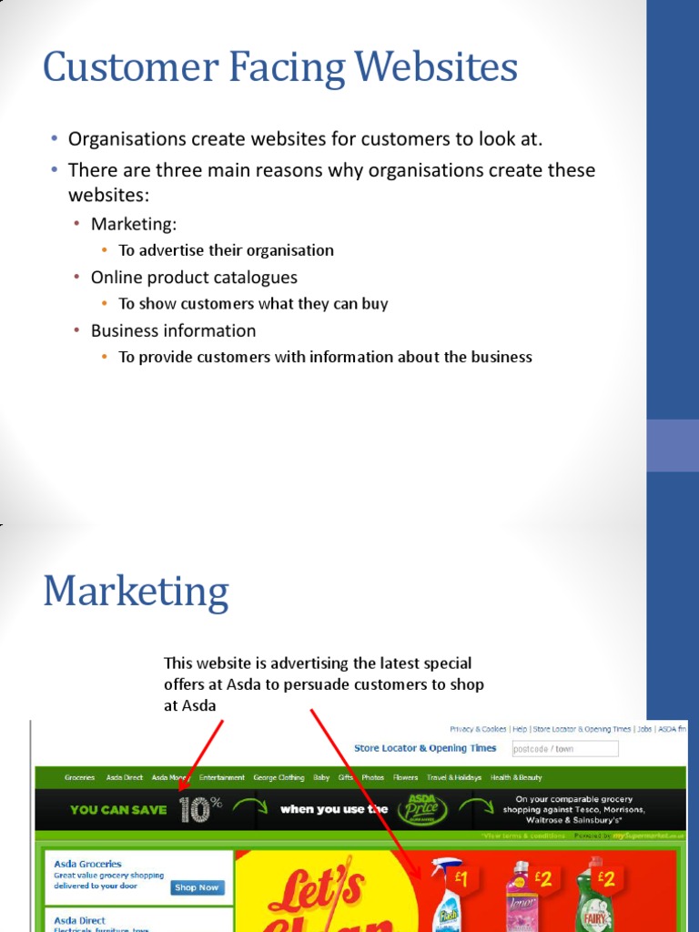 Customer Facing Websites | PDF | Menu | Websites