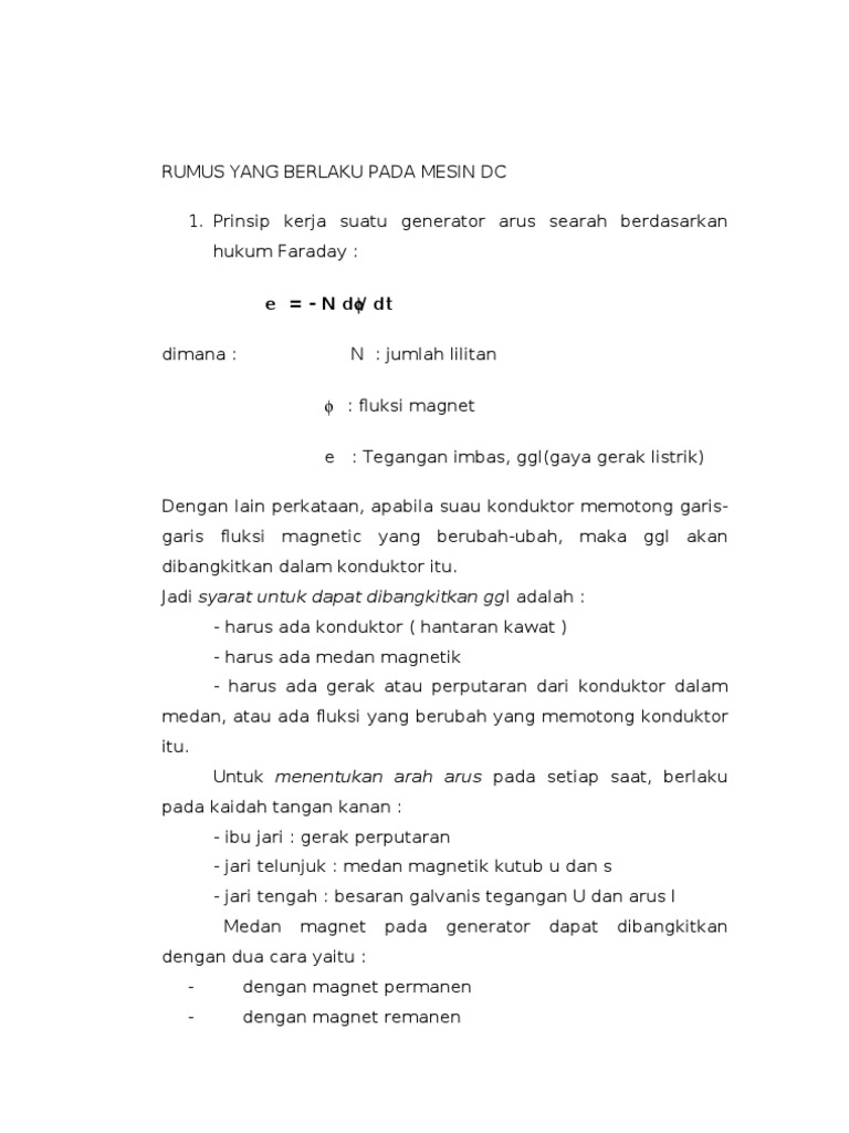 Generator Arus Searah | PDF