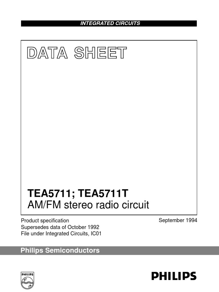 Tea 5711 | PDF | Soldering | Detector (Radio)