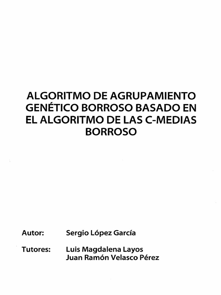 Documentacion Teorica de Fuzzy-Cmeans | PDF | Algoritmo genético ... Documentacion Teorica de Fuzzy-Cmeans | PDF | Algoritmo genético ...