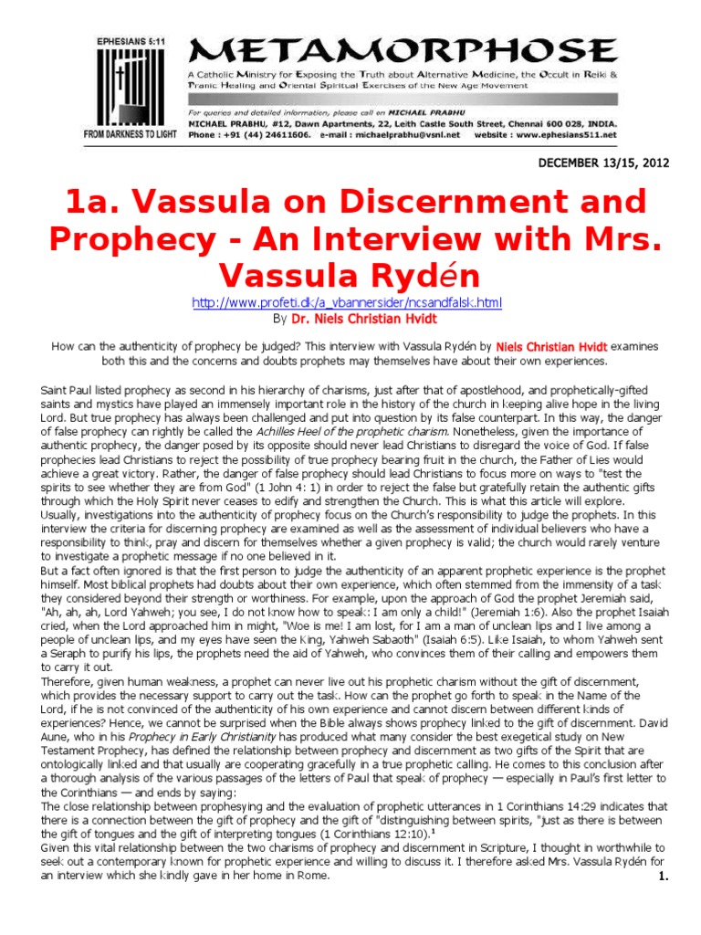 Vassula Ryden-The Tlig Apologists | PDF | Prophecy | Prophet
