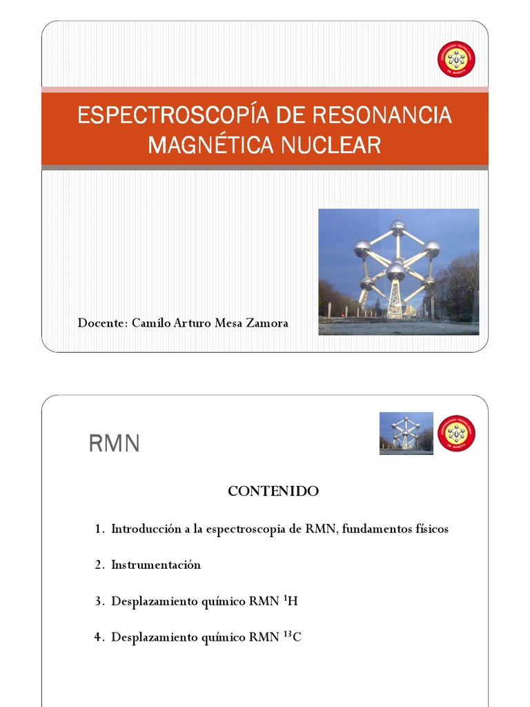 Espectroscopia RMN | PDF | Resonancia magnética nuclear | Quimica nuclear