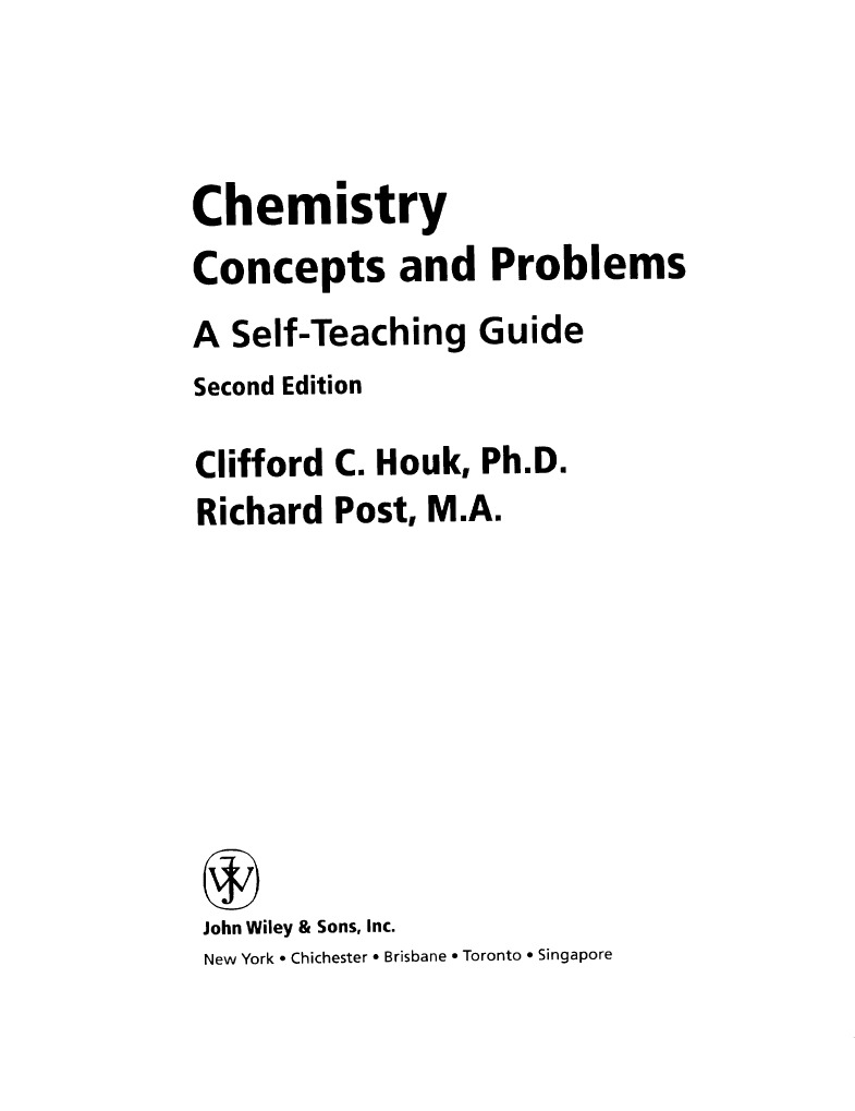 Chemistry - A Self Teaching Guide | PDF