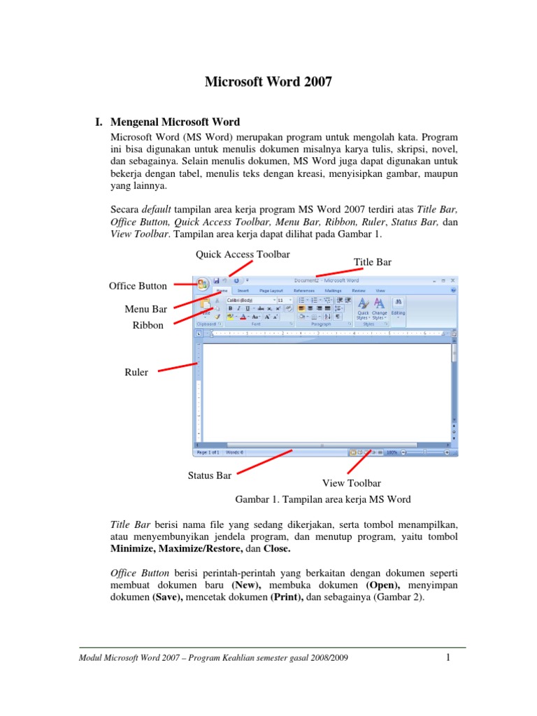 Modul Microsoft Word 2007 | PDF