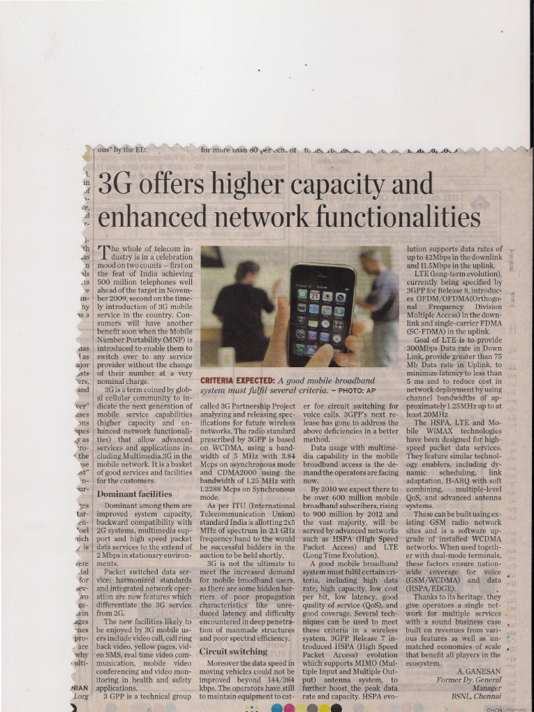 Telecommunication | PDF | High Speed Packet Access | 3 G