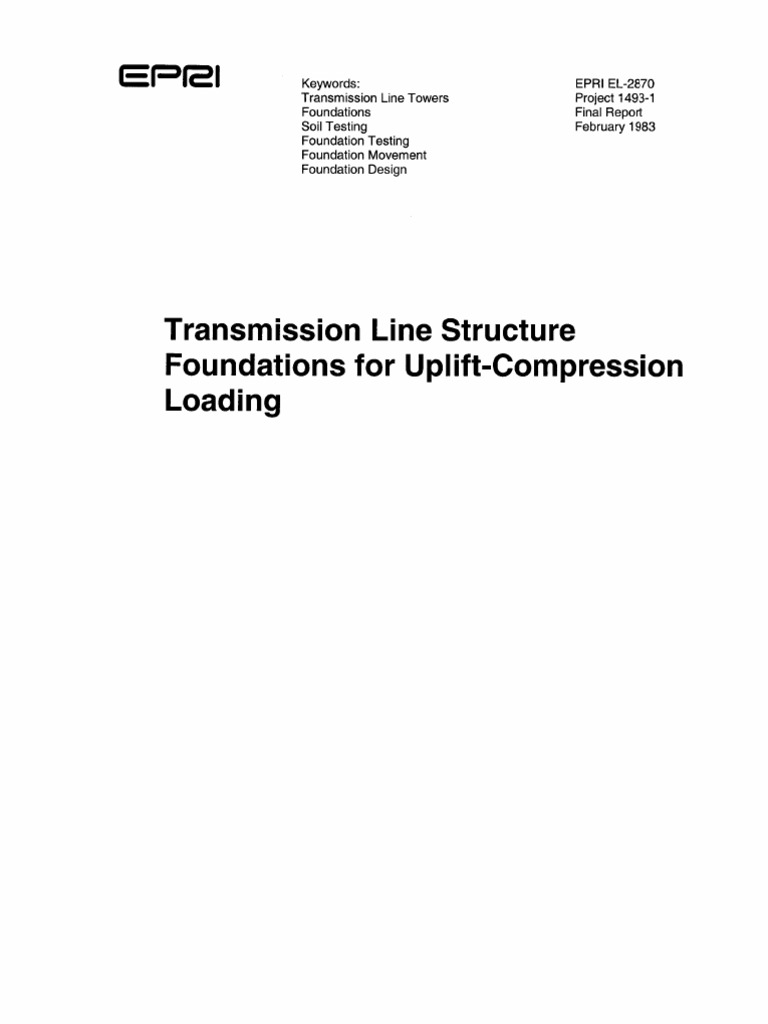 Transmission Towers Foundation Design Book | PDF