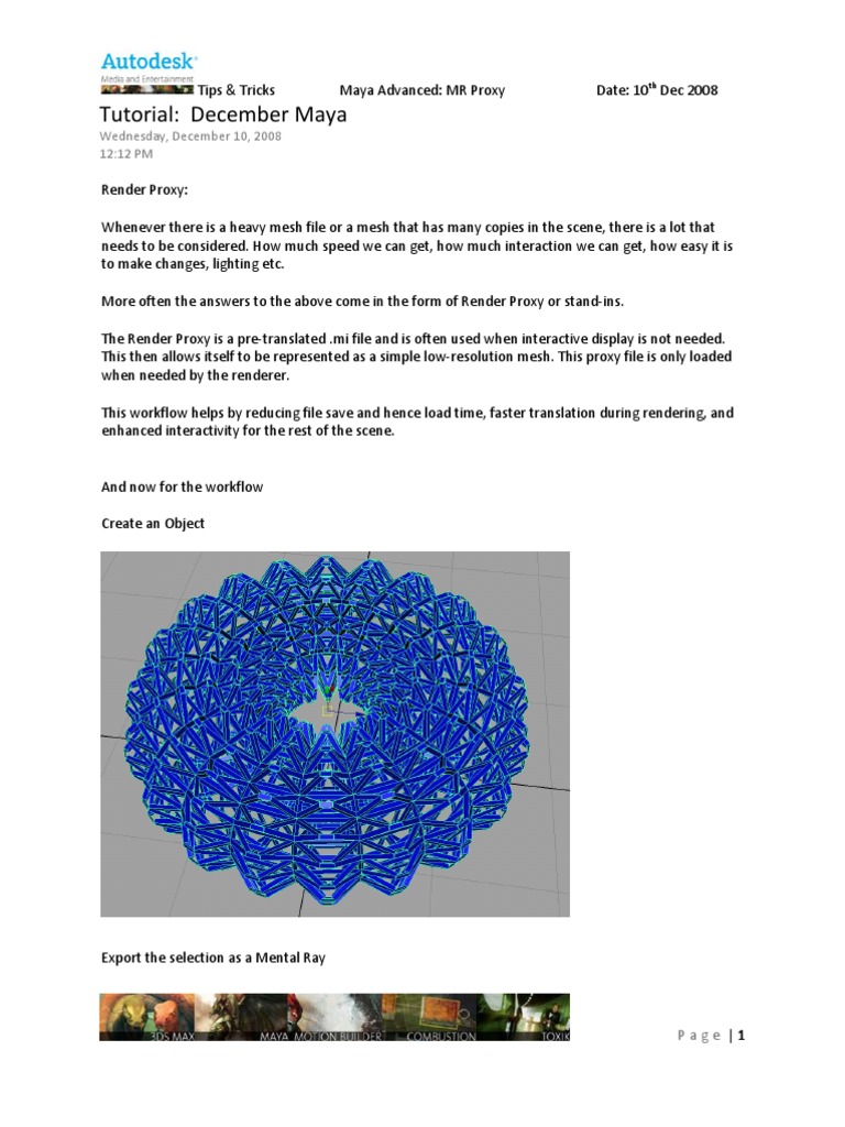 MI Proxy Maya | PDF | Autodesk Maya | Rendering (Computer Graphics)