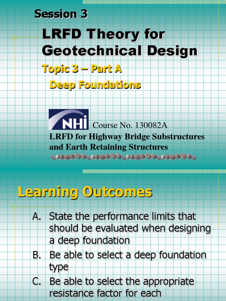 Bridge LRFD Theory Deep Foundations | PDF | Deep Foundation | Geotechnical Engineering