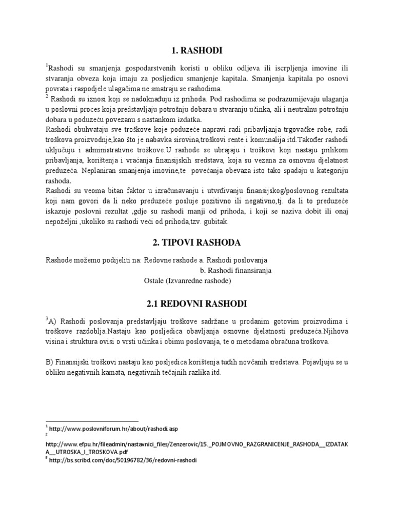 Rashodi | PDF