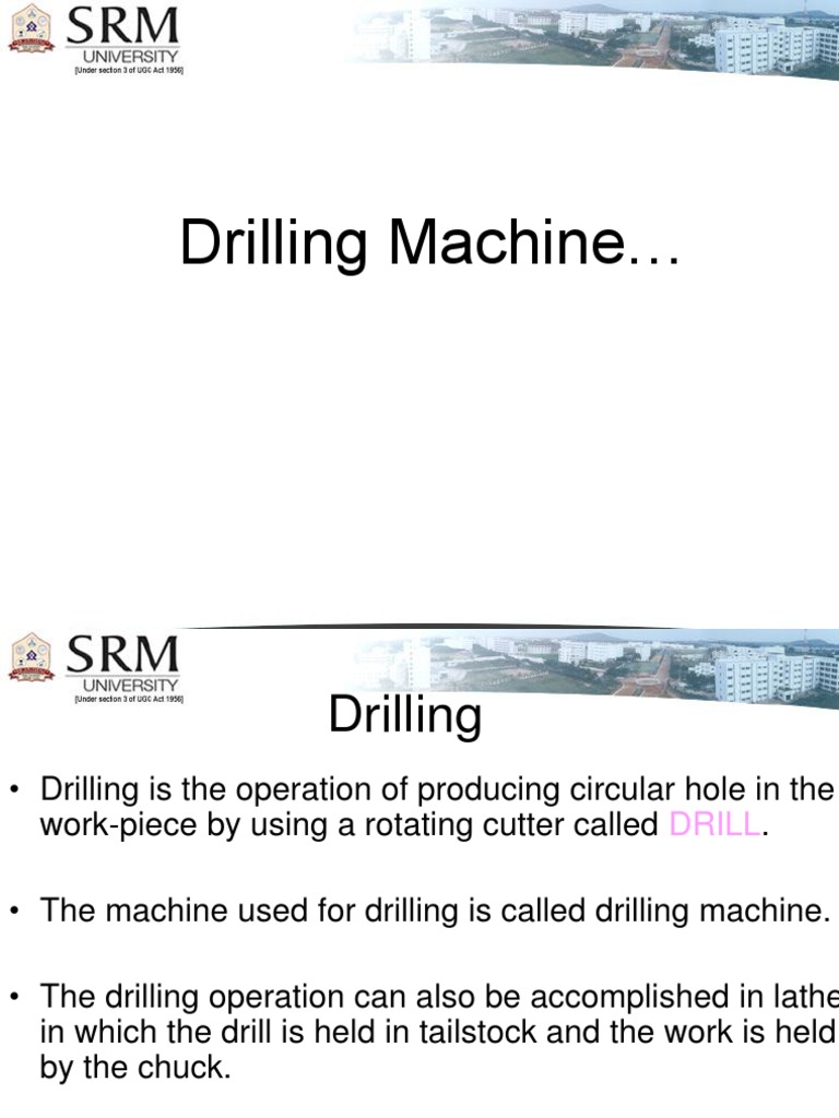 Overview of Drilling Manufacturing Process | PDF | Drill | Drilling