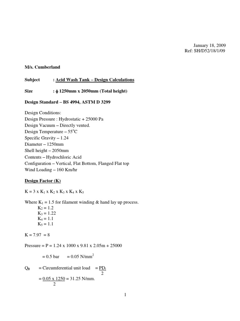 Design Calculation | PDF | Physical Quantities | Mechanical Engineering