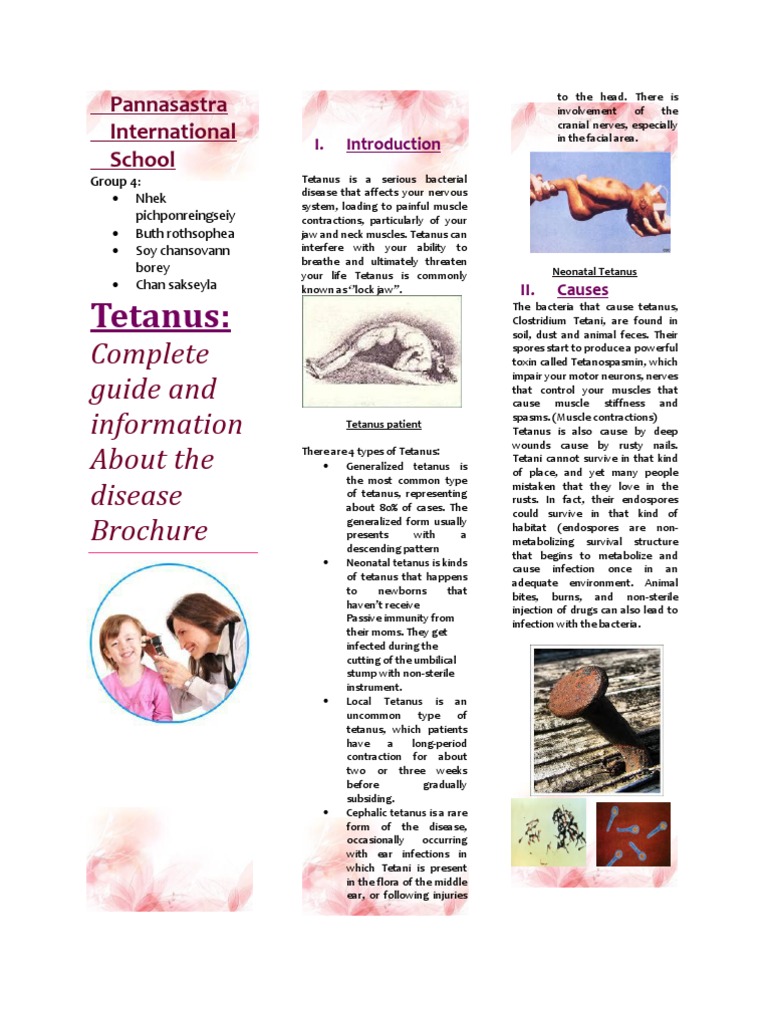 Tetanus Brochure | PDF | Diseases And Disorders | Health Sciences