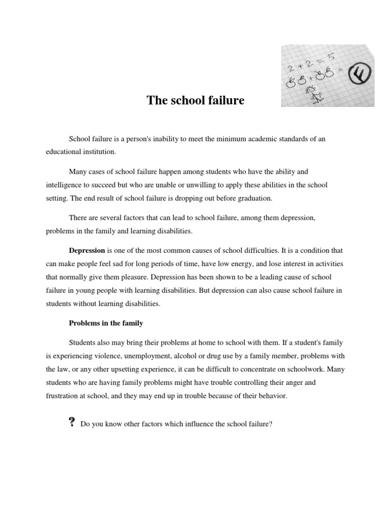 The School Failure | PDF
