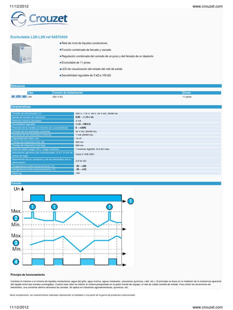 CROUZET Control de Nivel de Un Tanque | PDF