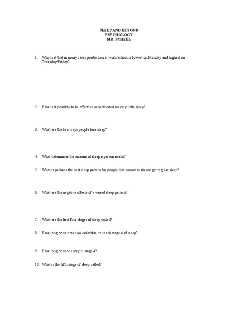 Understanding Sleep Patterns and Effects | PDF