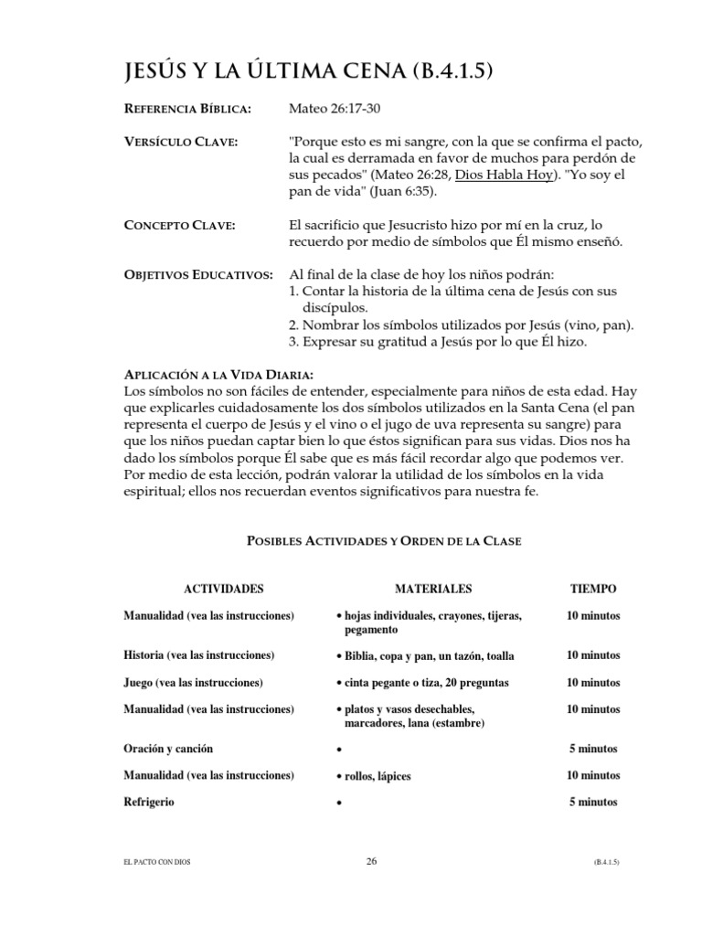 La Ultima Cena | PDF | Pascua de Resurrección | Jesús